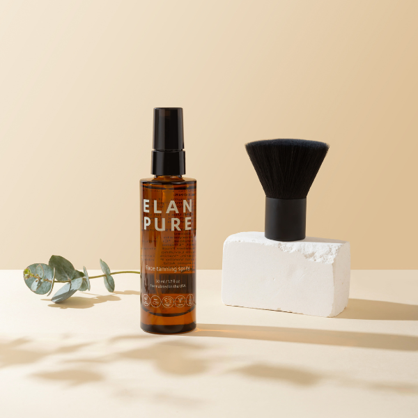 Face Tanning Mist Set (Tanning Brush included) – Elan Pure